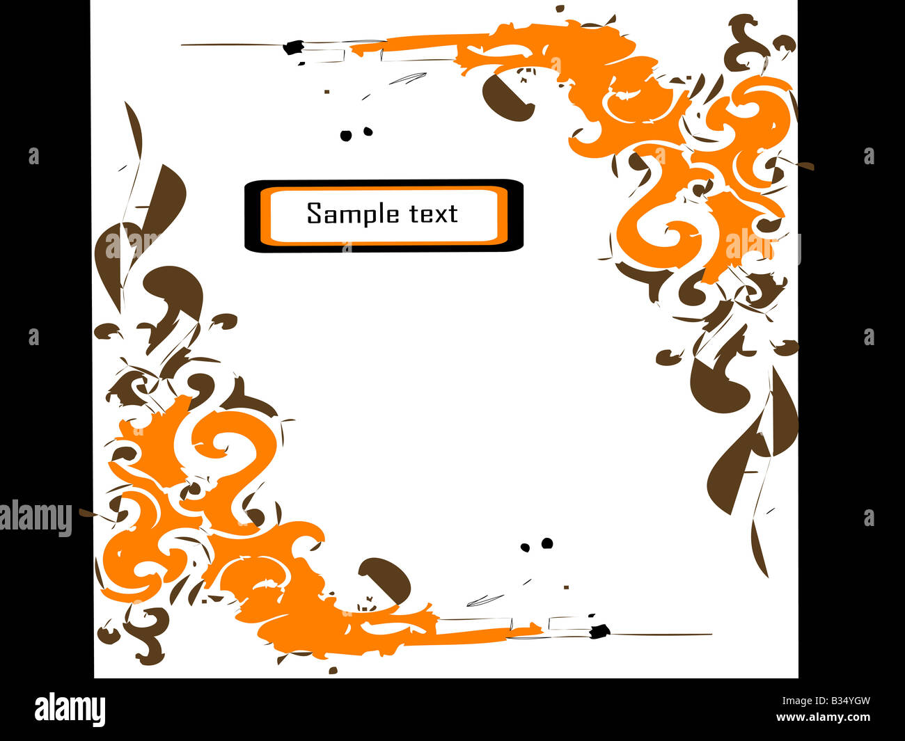 floral design with sample text Stock Photo - Alamy