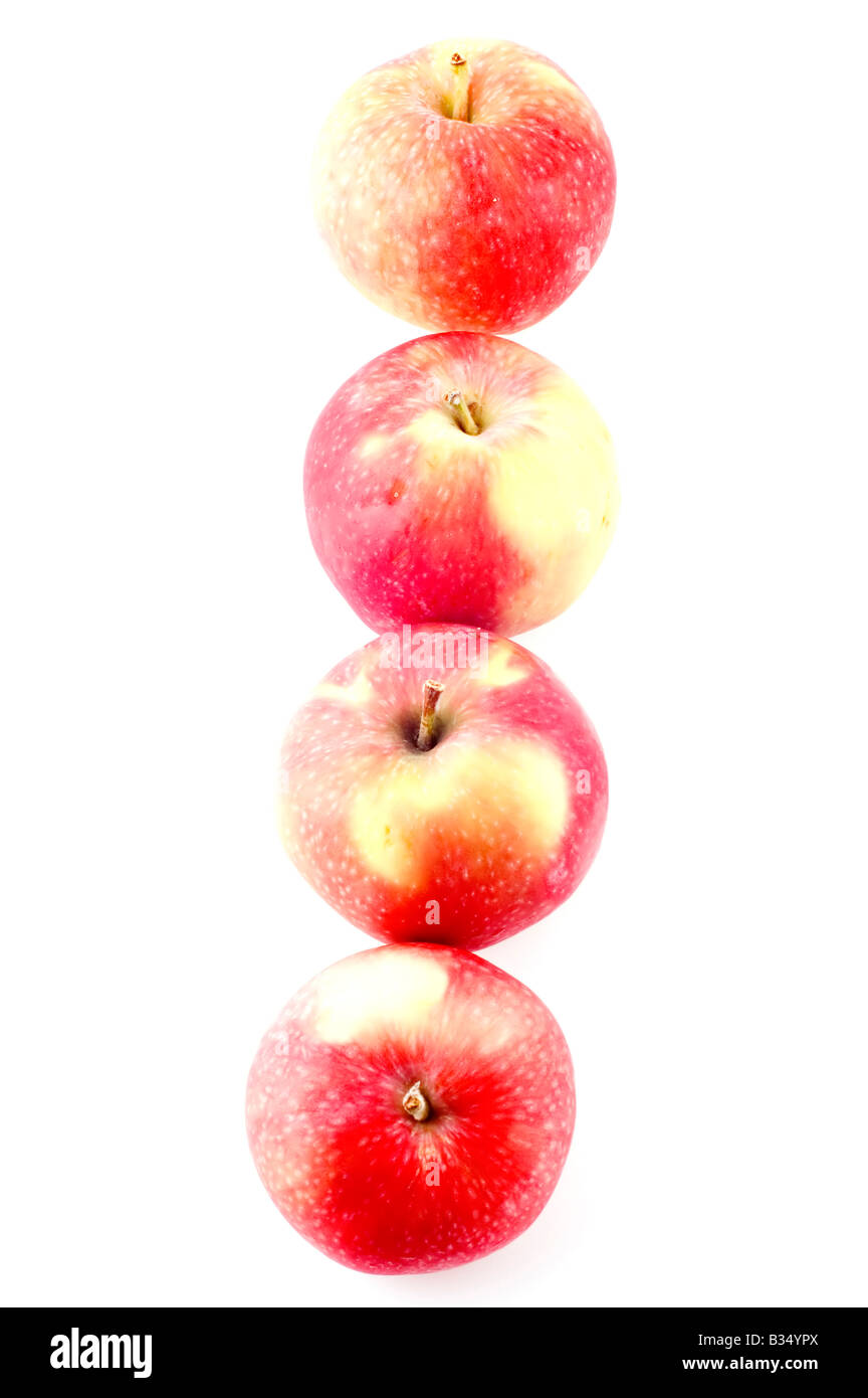 object on white food color apple Stock Photo - Alamy