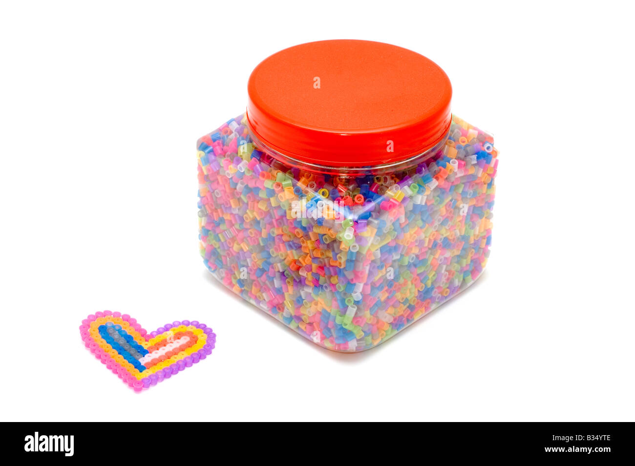 object on white toy color beads Stock Photo - Alamy