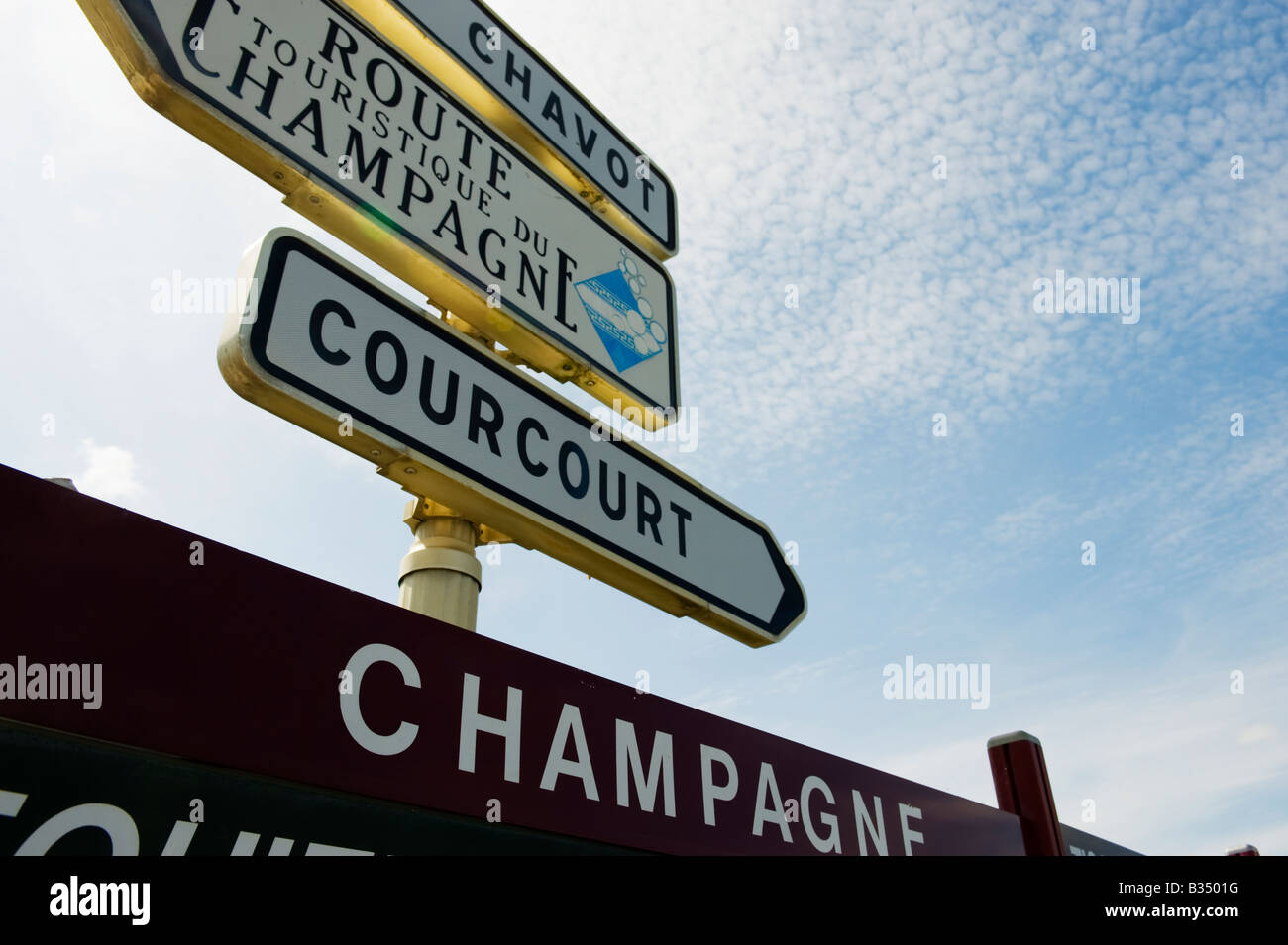 route touristique du champagne sign at chavot champagne ardenne france ...