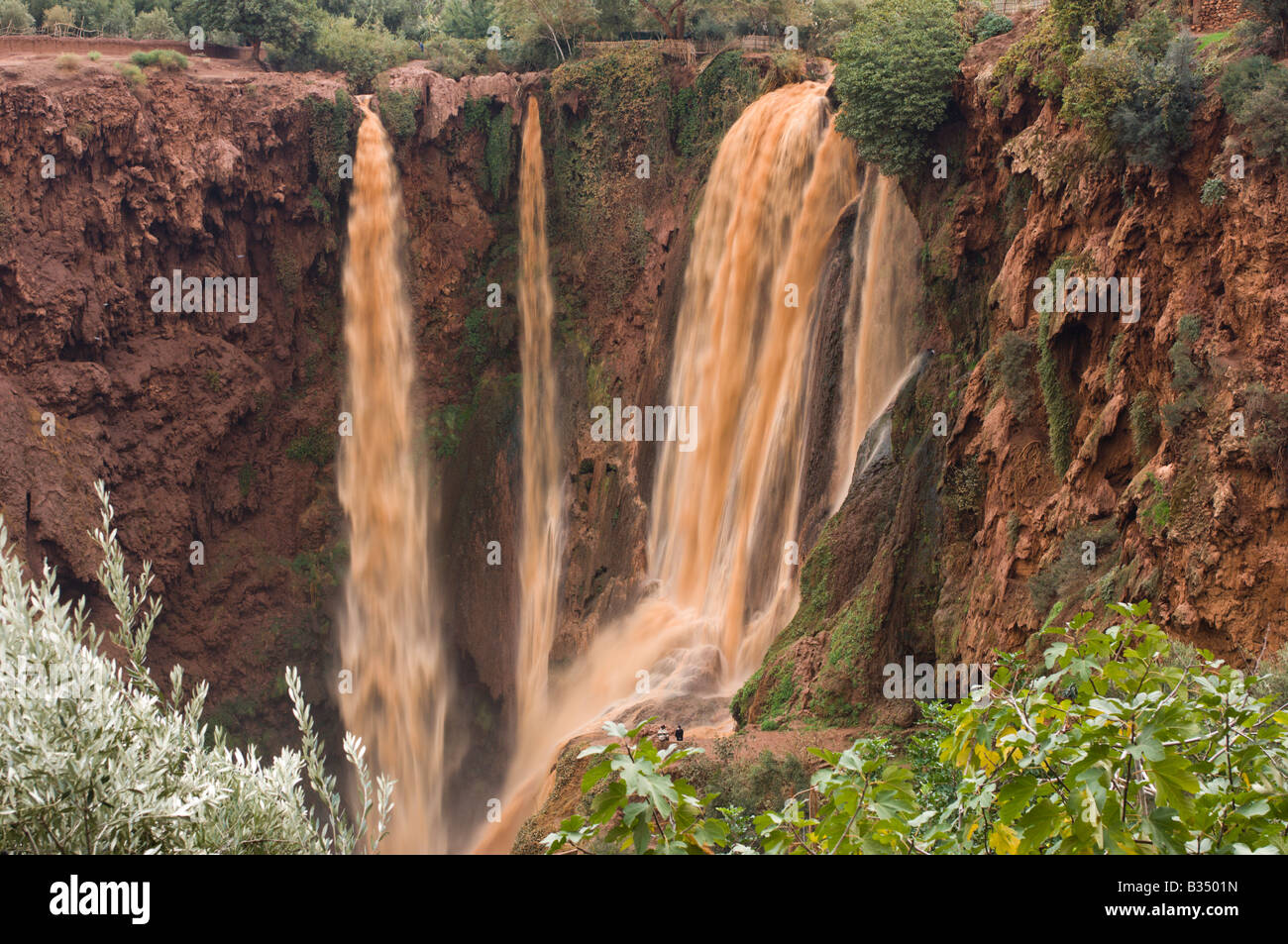 Details of Ouzoud waterfall, the tallest cascade in Morocco Stock Photo ...