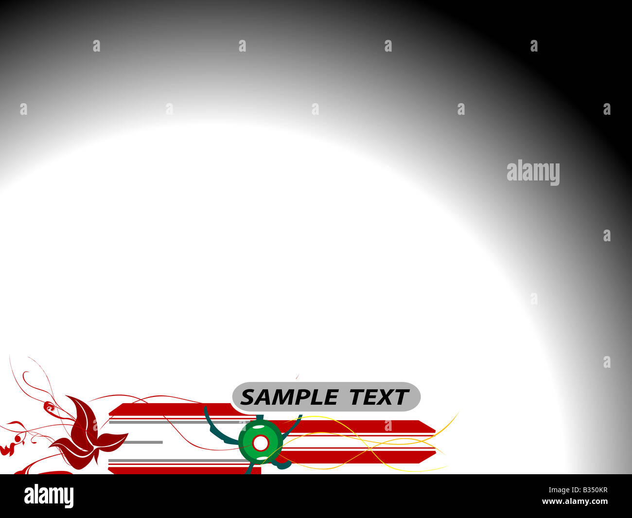 floral design with text template on gradient background Stock Photo - Alamy