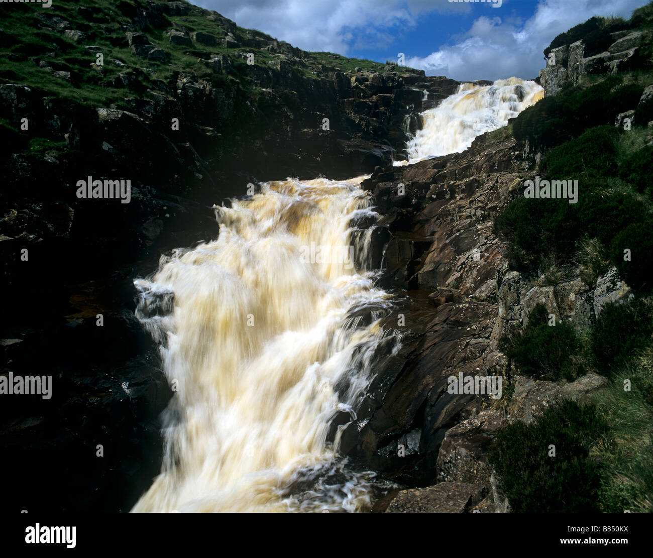 Cauldron Snout waterfall in Teesdale County Durham Stock Photo - Alamy