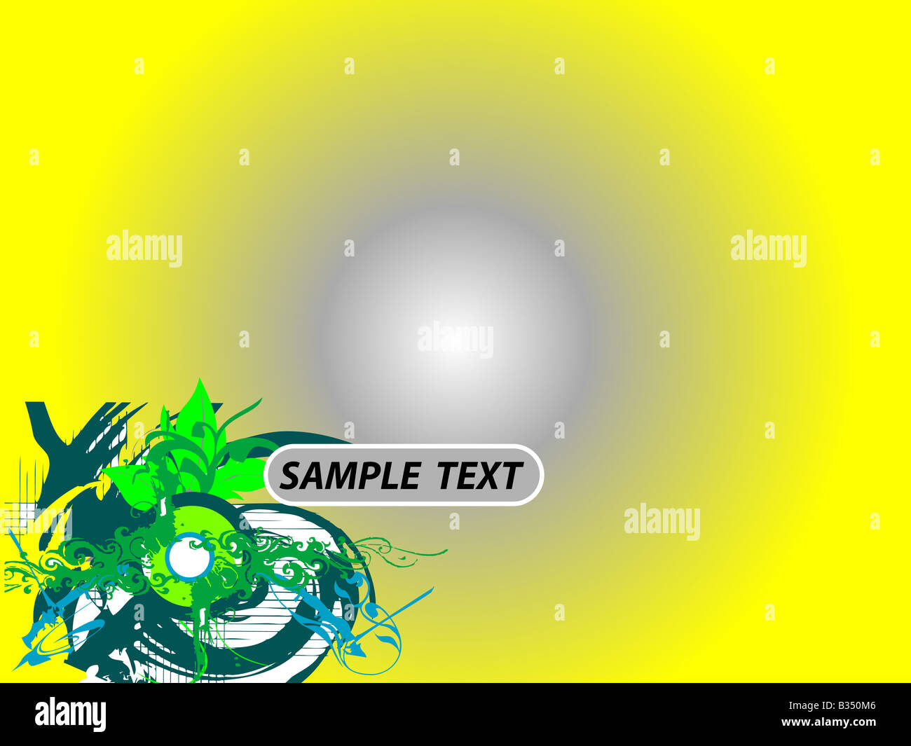 swirly design with grunge and text template on gradient background ...