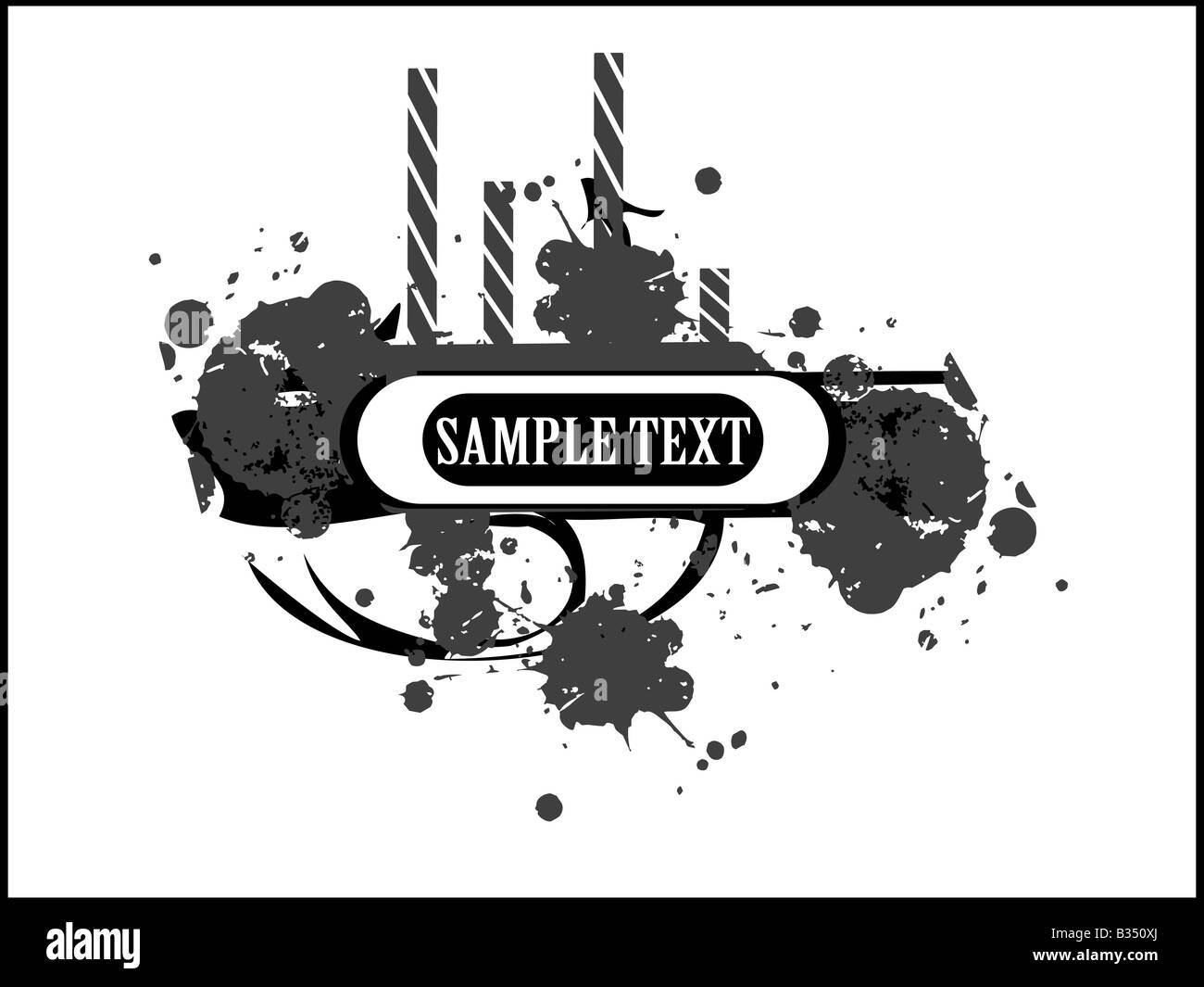 grungy text box with bars Stock Photo - Alamy
