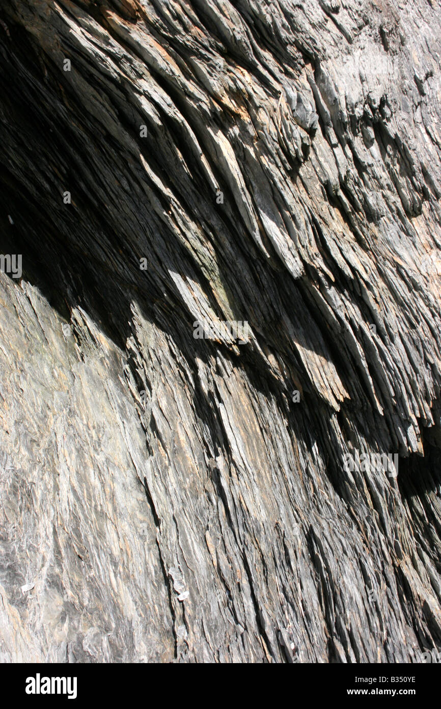 Rock formation on the Devon coast near Ilfracombe and Combe Martin ...