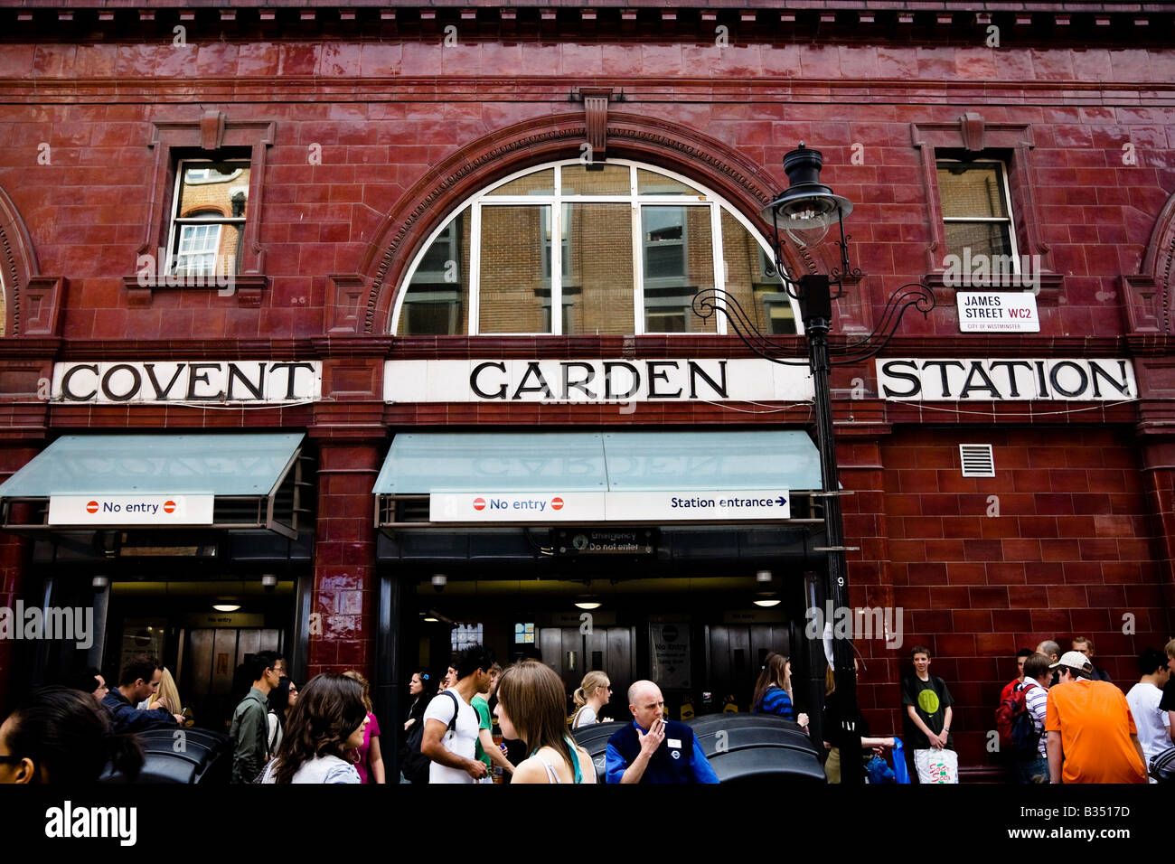 Outside of the Covent Garden underground, tube station in London, UK ...