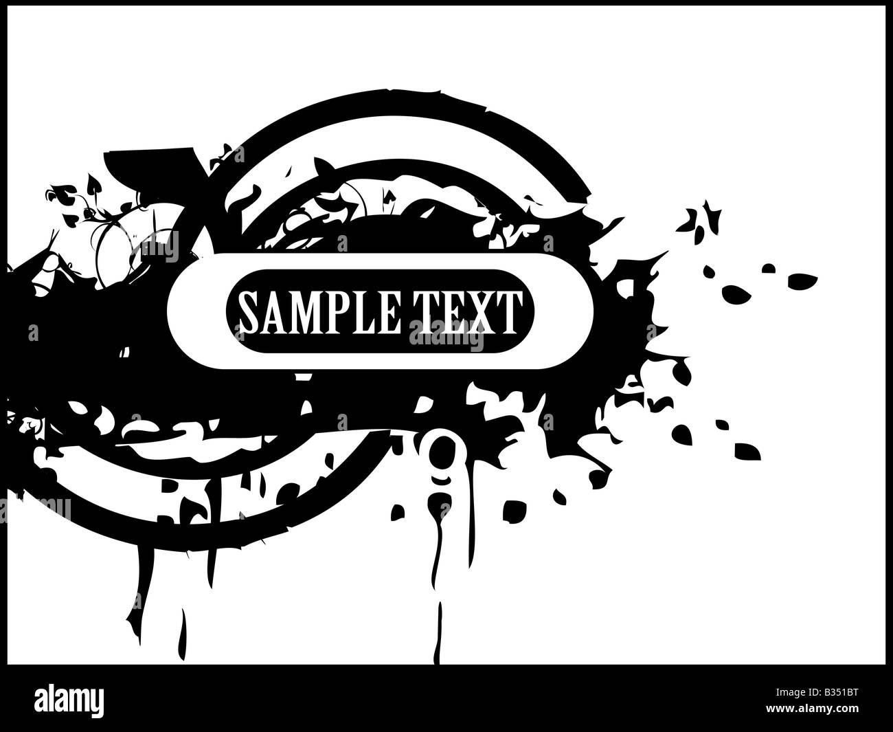 curved design with grunge and text box Stock Photo - Alamy