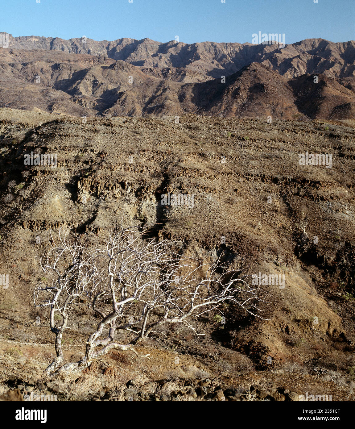 Kenya, Lake Turkana, Suguta Valley. Awesome mountain ranges of volcanic ...