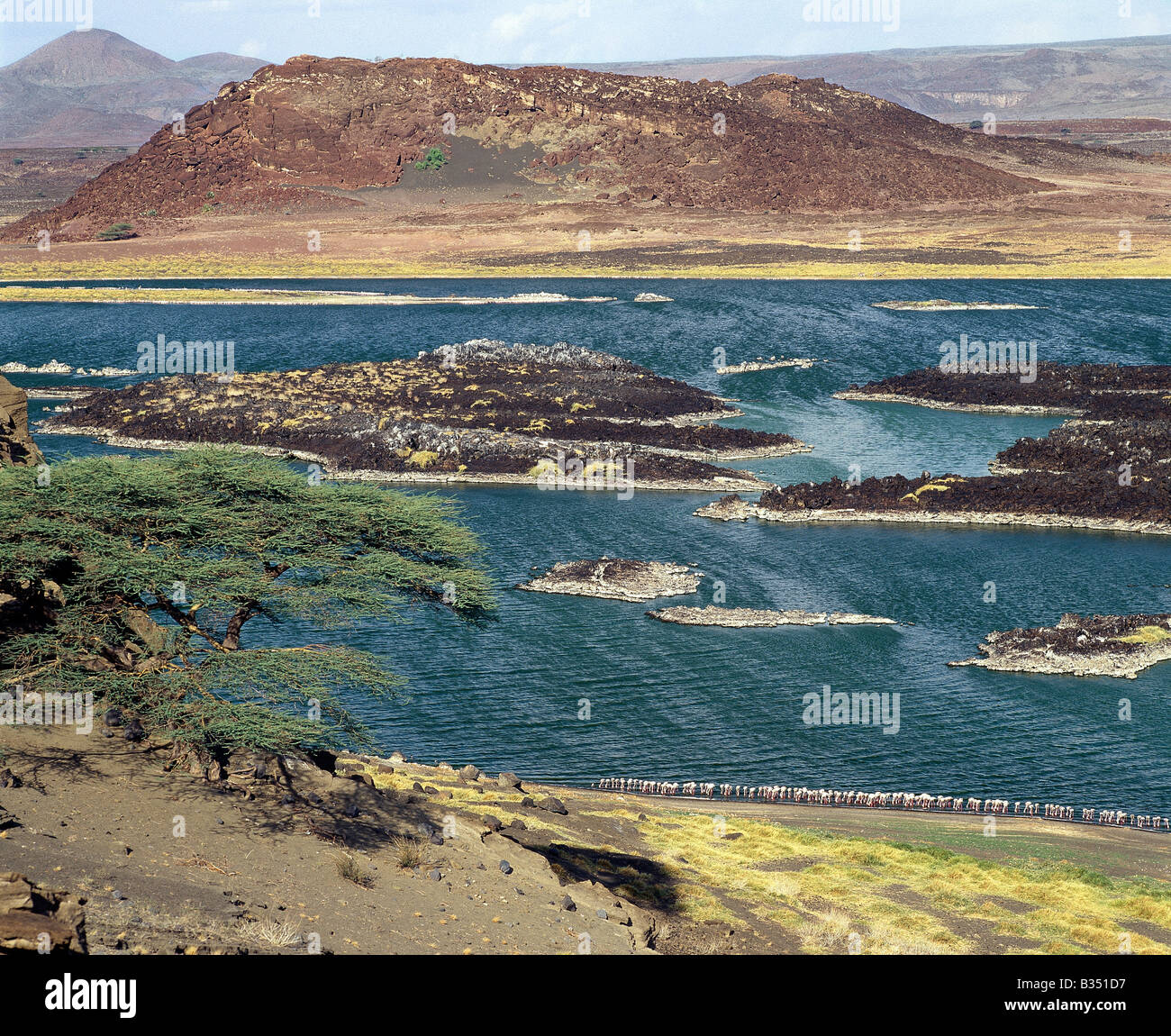 Kenya, Lake Turkana, Von Hohnel Bay. At the southern end of Lake ...