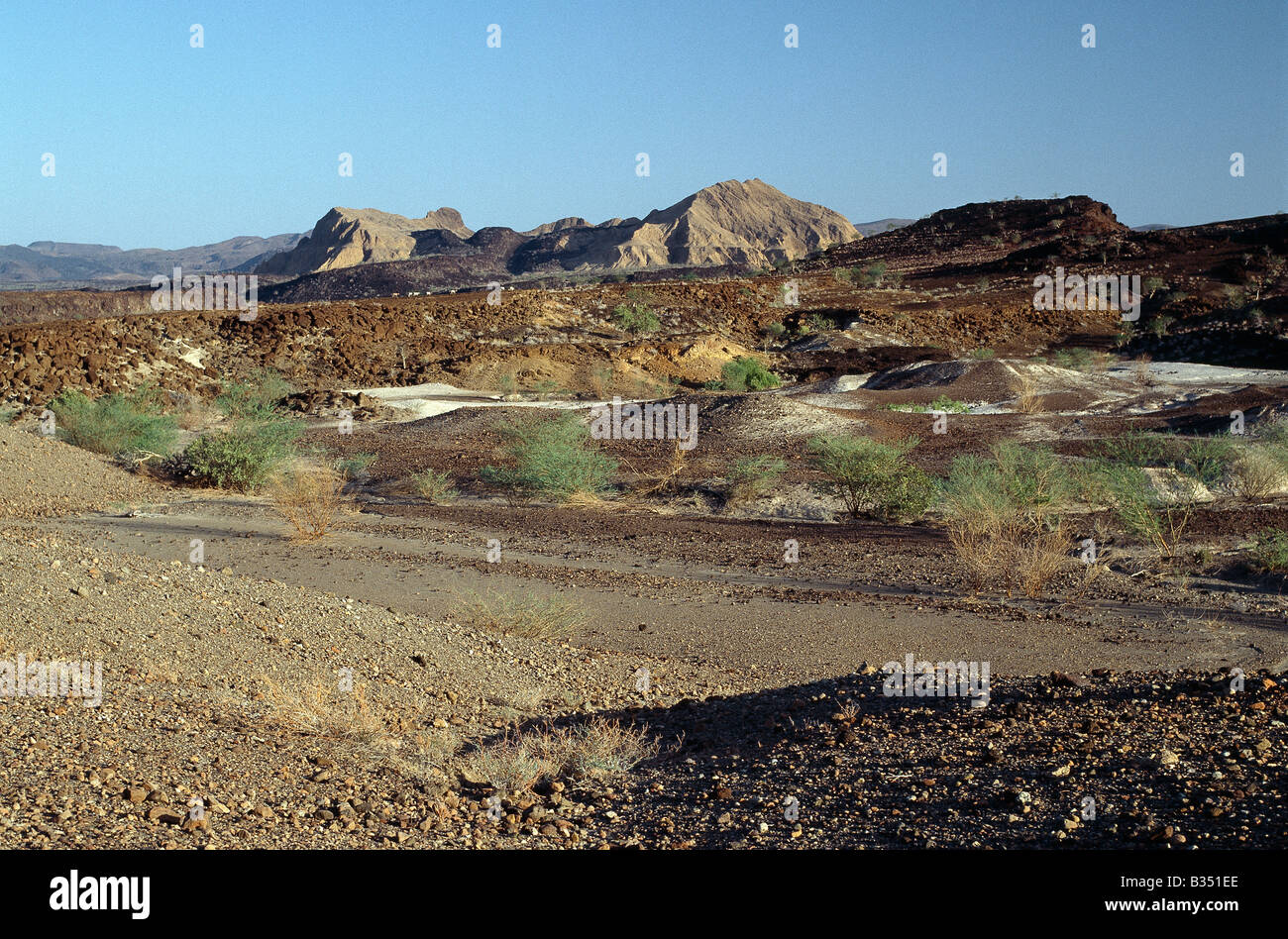 Kenya, Suguta Valley, Namurinyang. Sterile lava country near ...