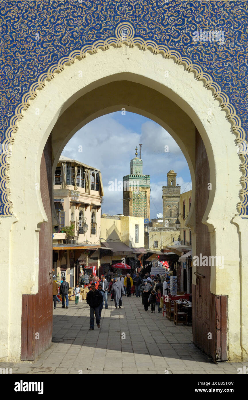 Bab Bou Jeloud Fez Fes Stock Photo - Alamy