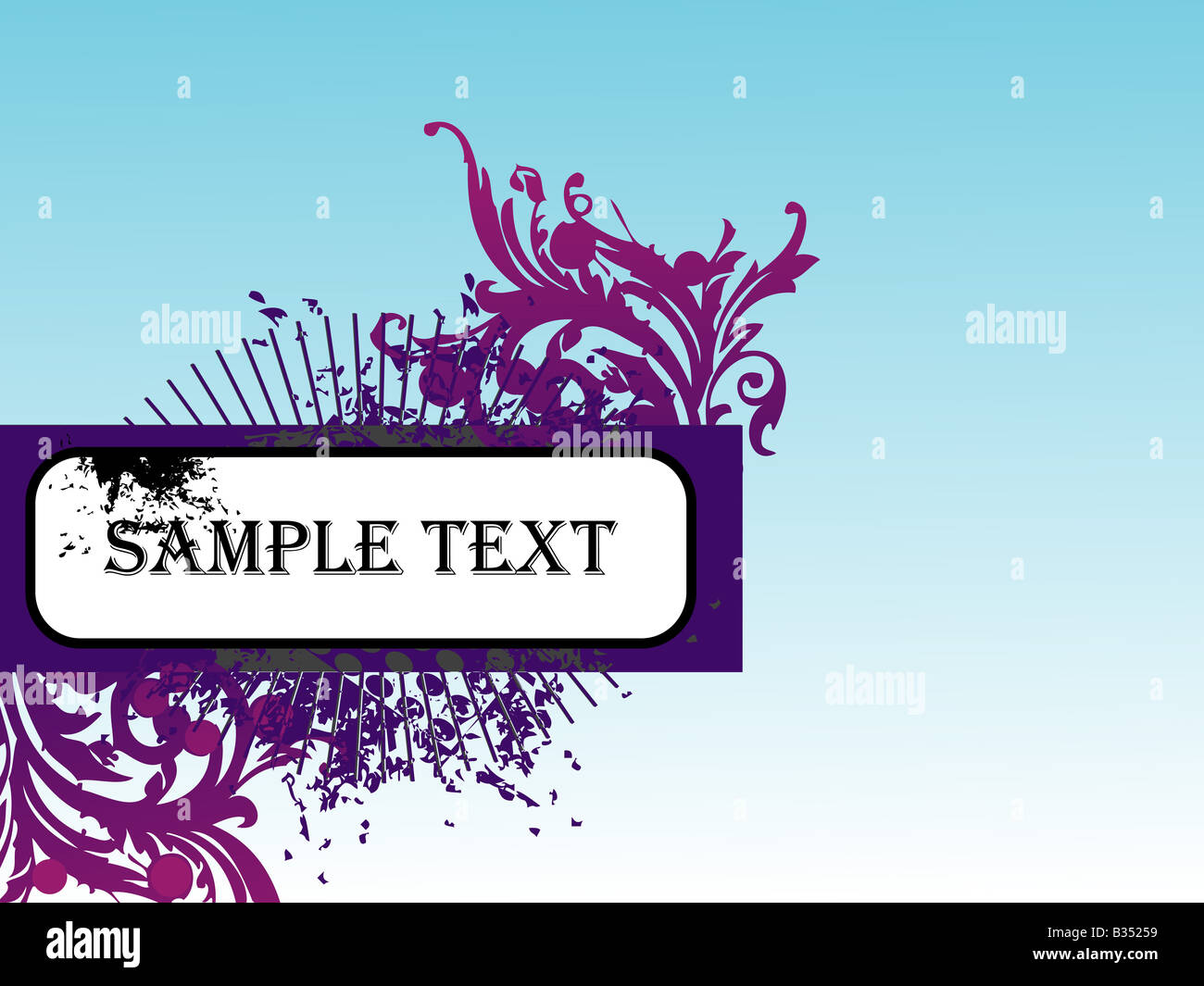 floral sample text with grunge Stock Photo - Alamy