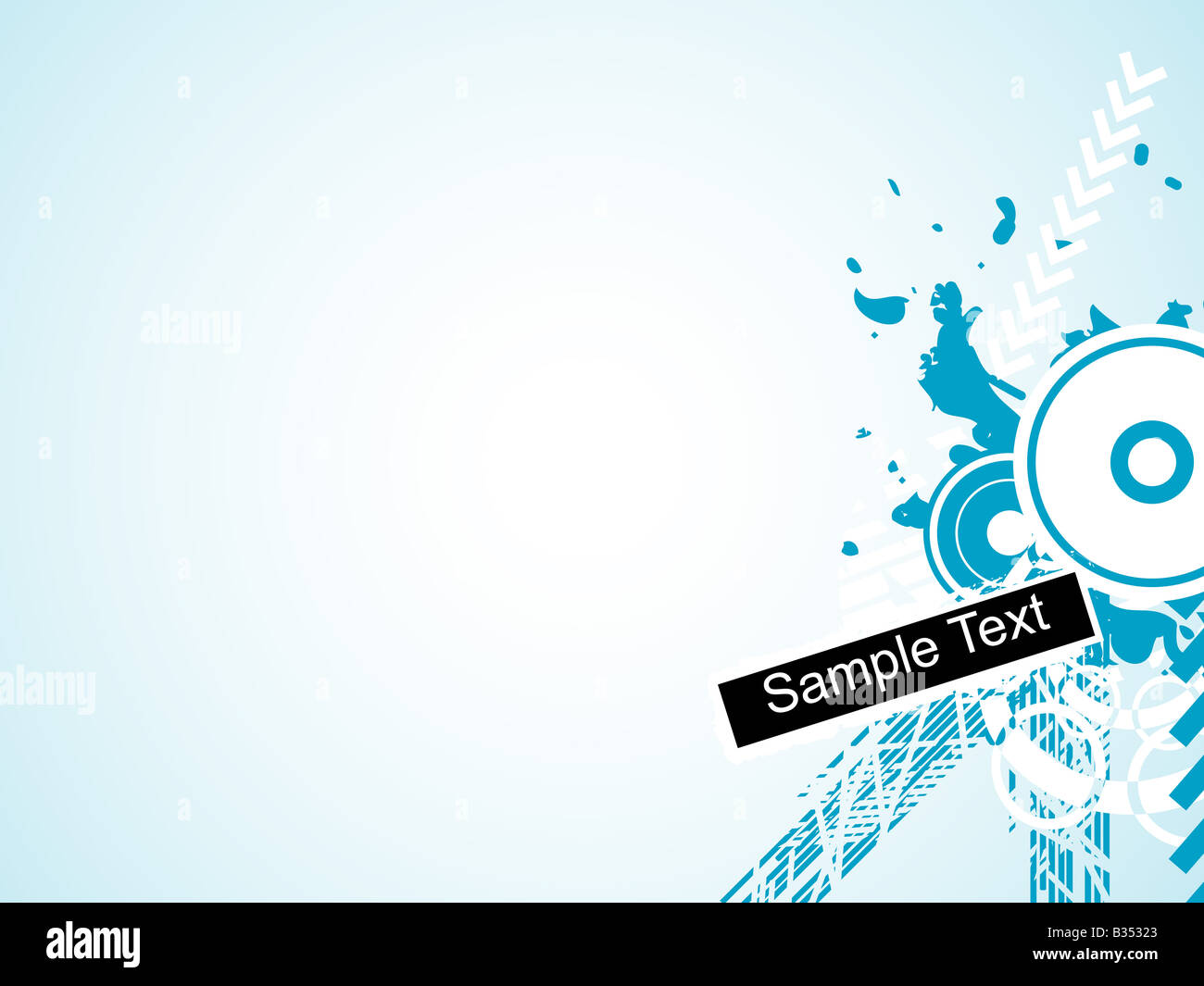 circle with grunge and text box on gradient background Stock Photo - Alamy