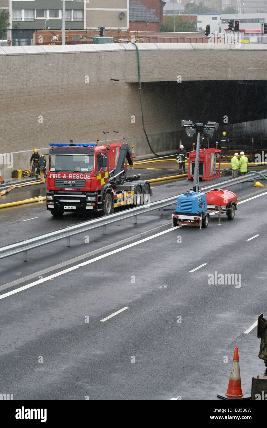 Belfast M1 Broadway underpass flood Stock Photo - Alamy