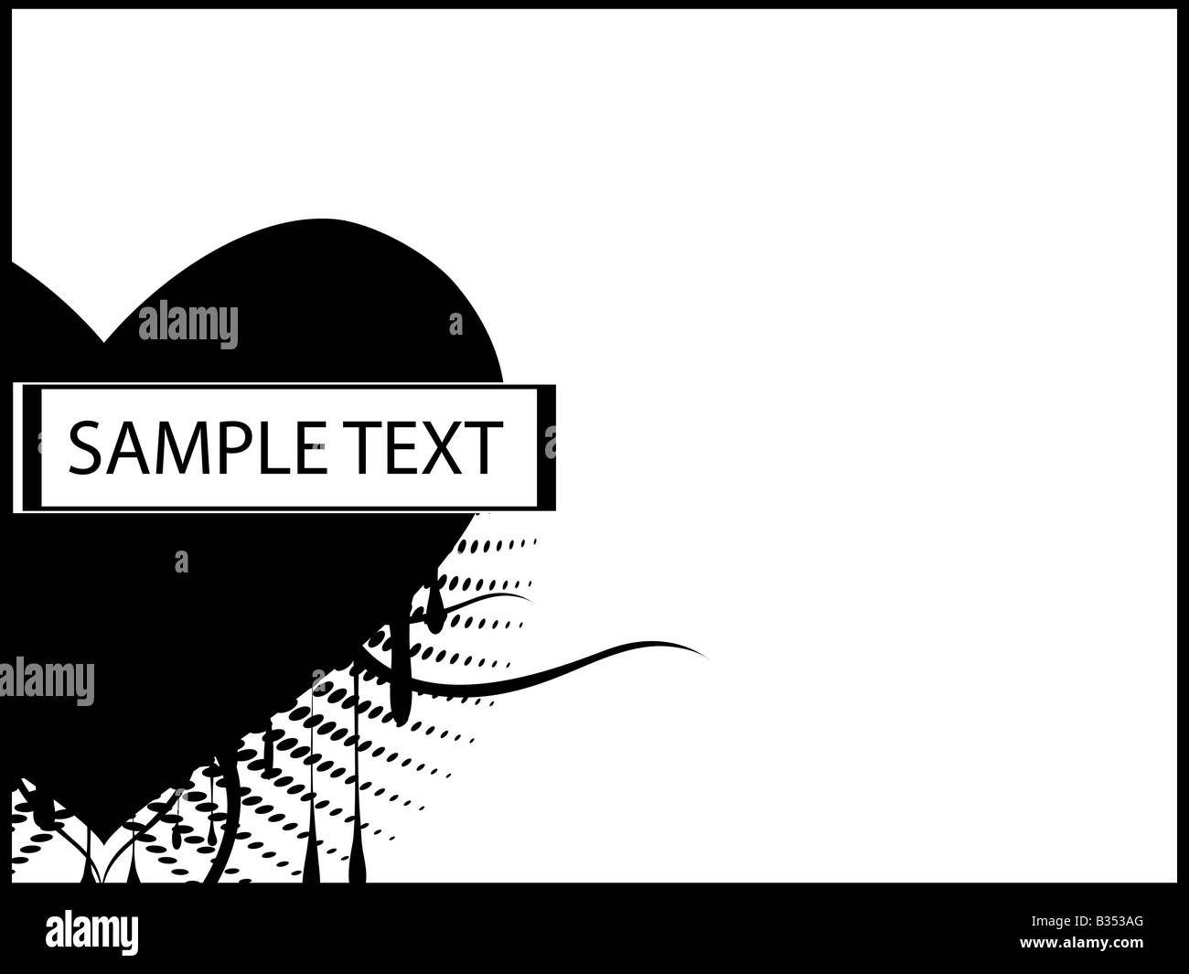 stained heart with text box on isolated background Stock Photo - Alamy