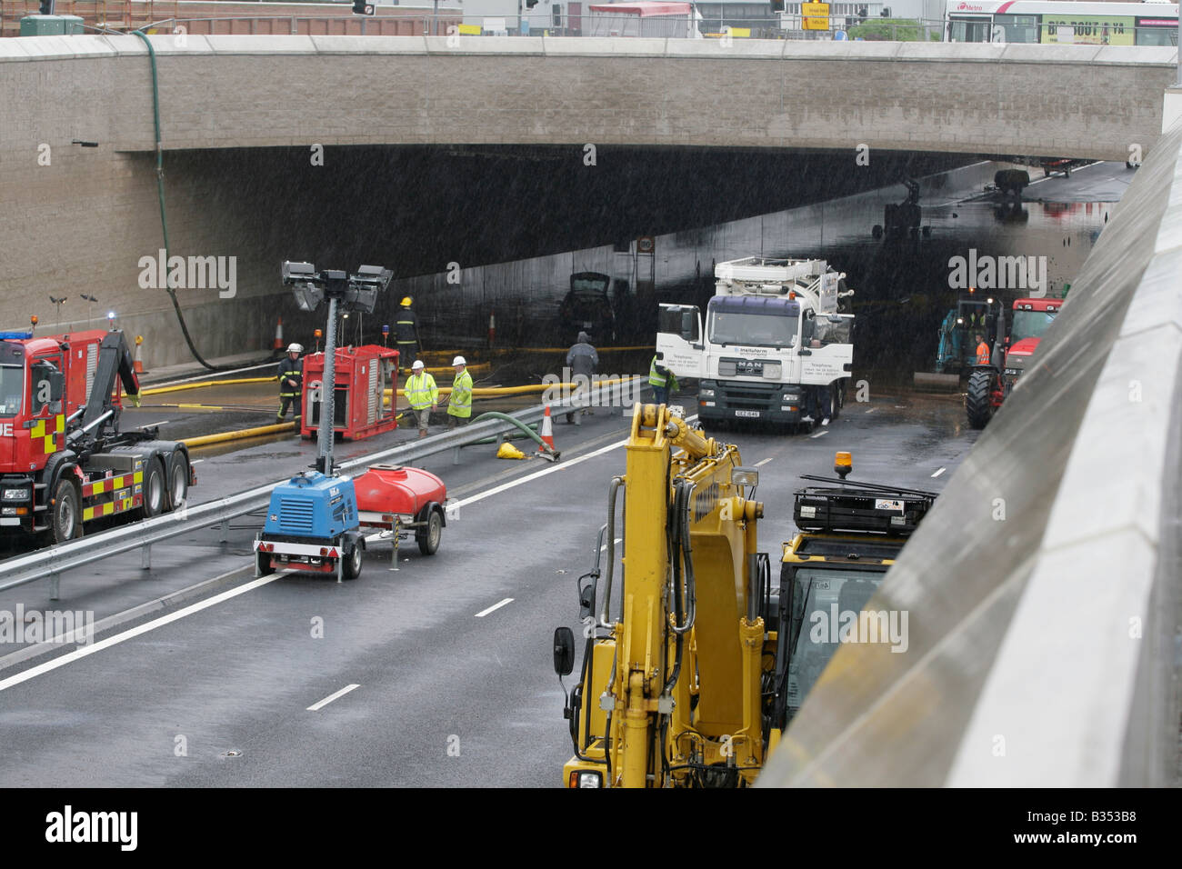 Belfast M1 Broadway underpass flood Stock Photo - Alamy