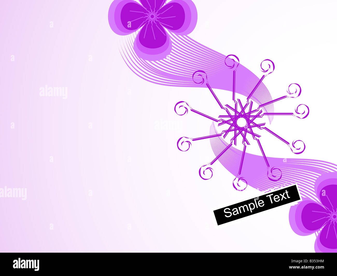 floral with sample text on gradient background Stock Photo - Alamy