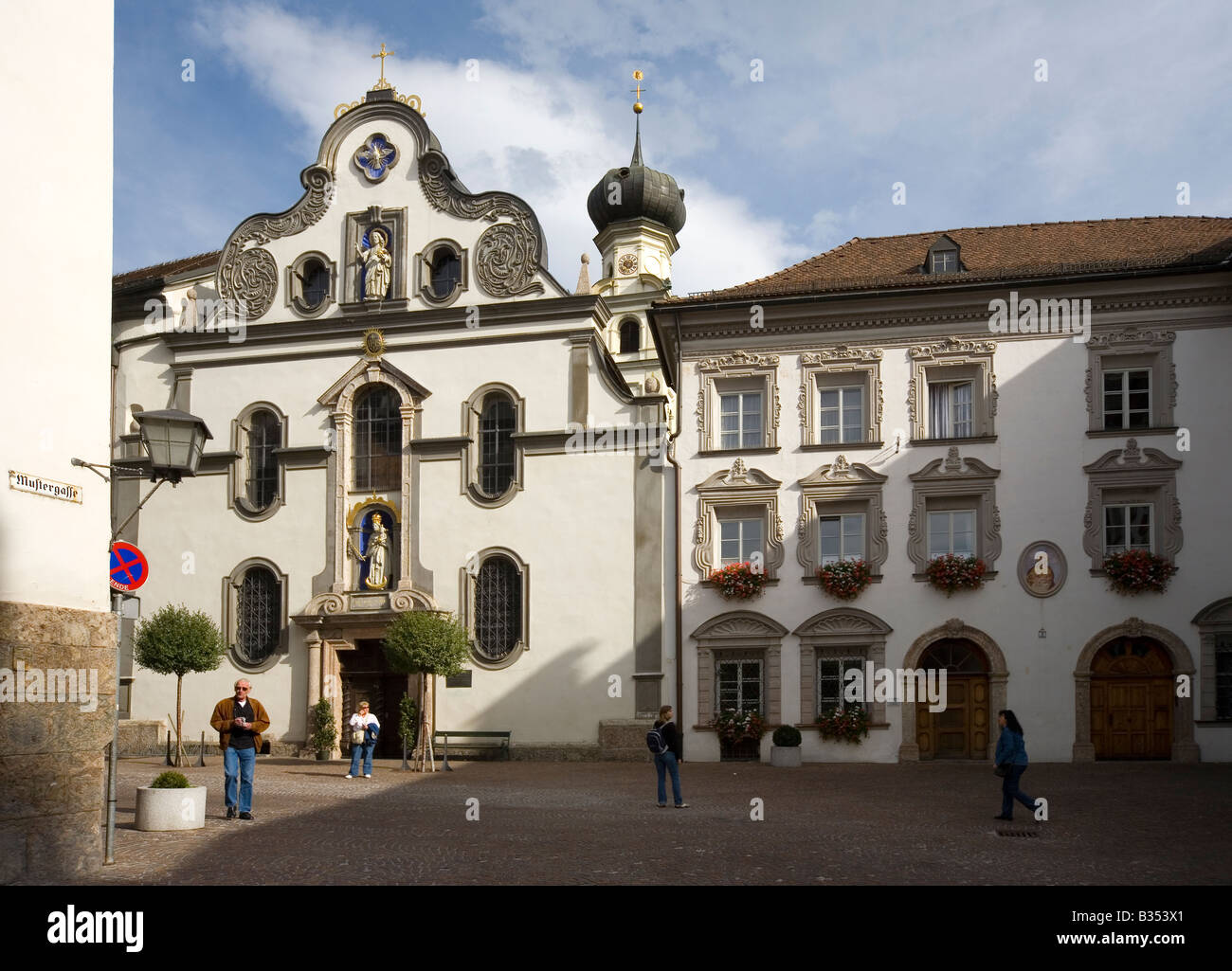 Hall in Tirol town Austria Stock Photo - Alamy