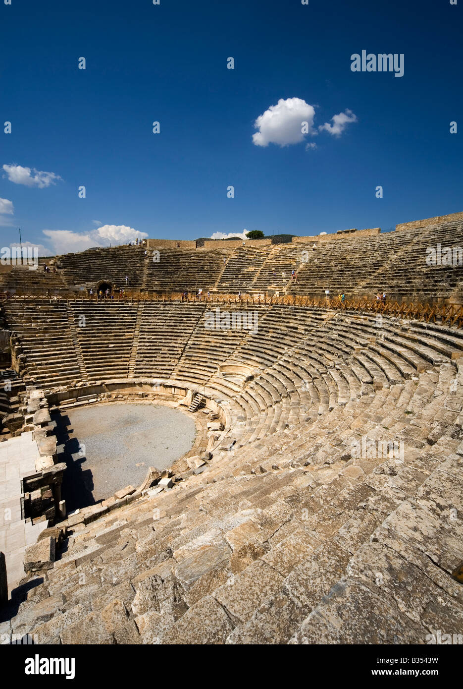 The ancient Roman Theatre at Hierapolis Pamukkale Turkey Stock Photo ...