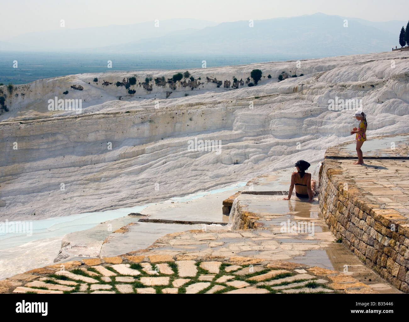 Limestone terraces of Pamukkale Turkey Stock Photo - Alamy