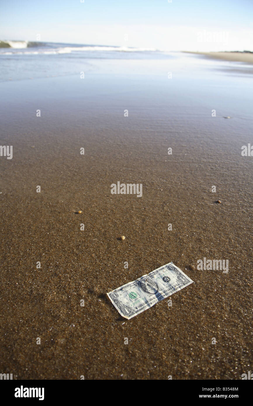 US one dollar bill in ocean Stock Photo - Alamy
