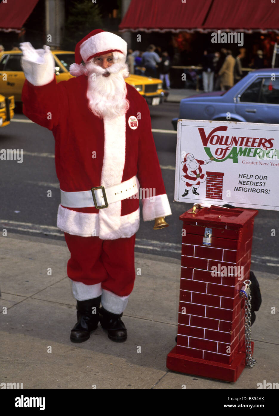 Santa Claus in New York at 5th ave Stock Photo - Alamy