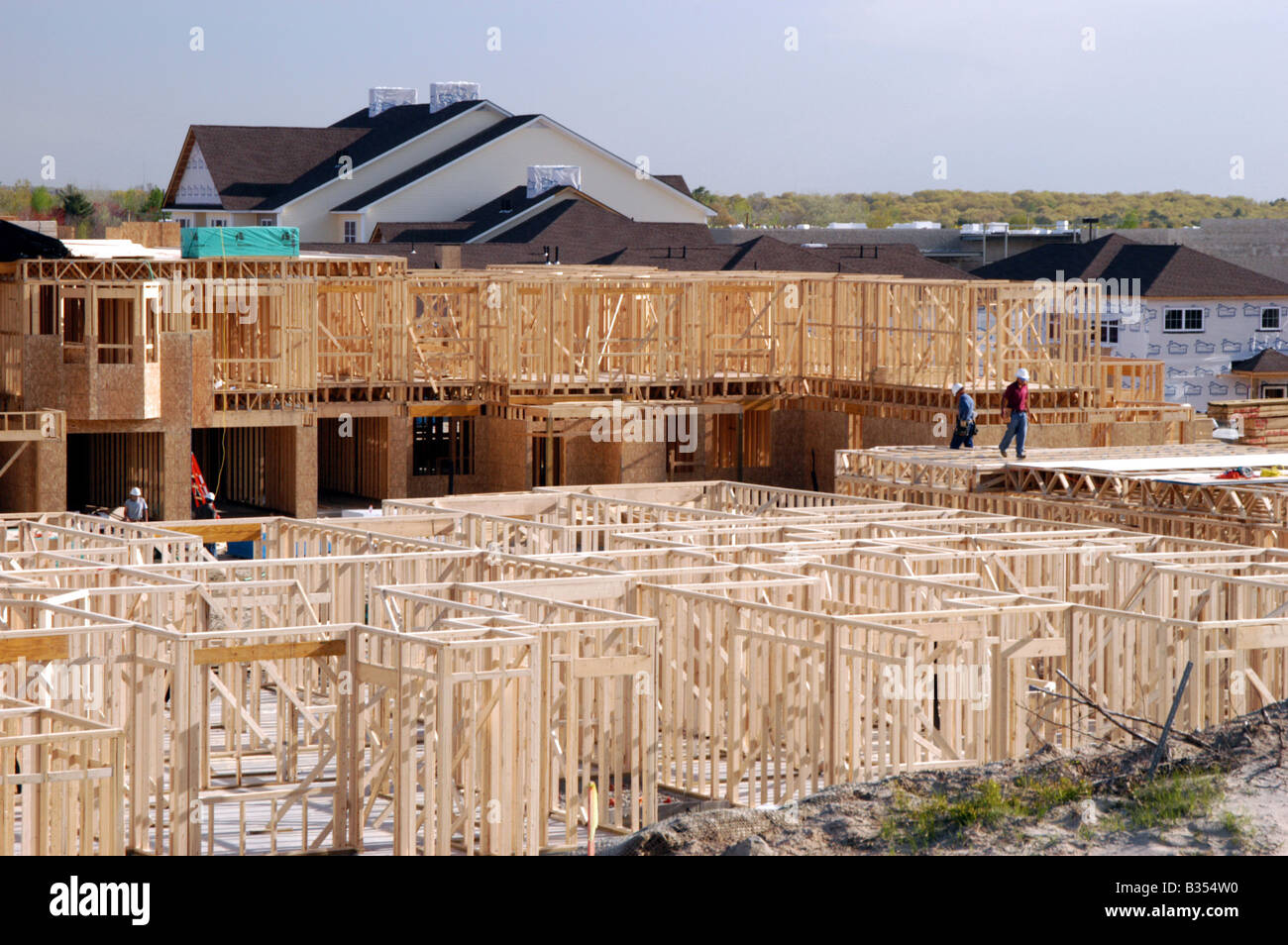 Apartment building under constructions, Rhode Island, USA Stock Photo ...