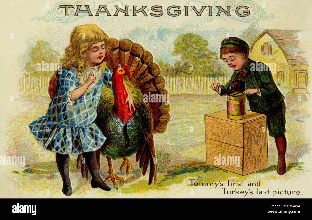 Thanksgiving; Tommy's First and Turkey's Last Picture Stock Photo - Alamy