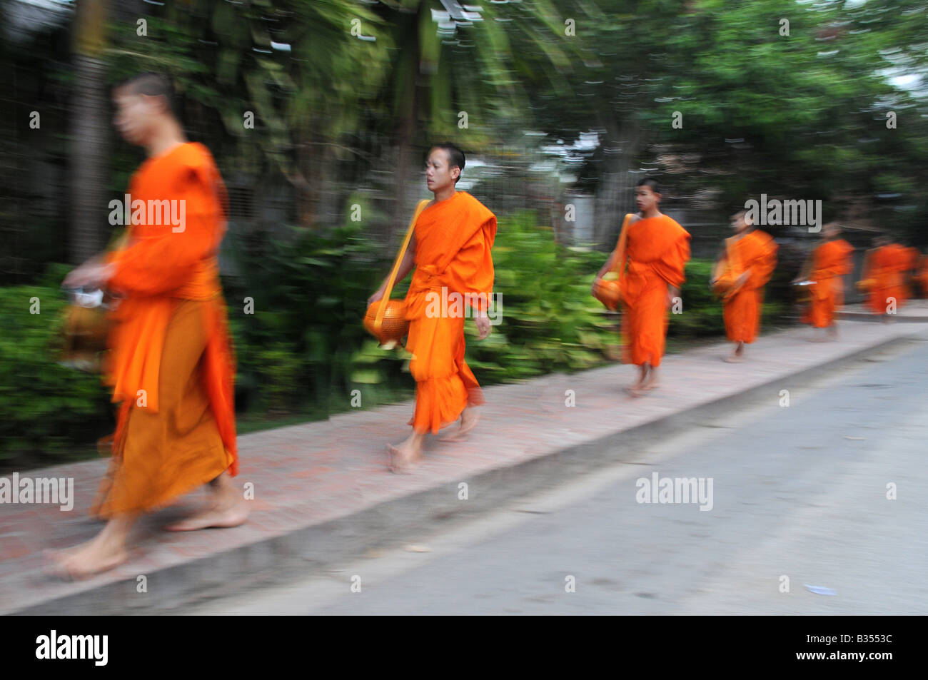 Morning alms procession hi-res stock photography and images - Alamy