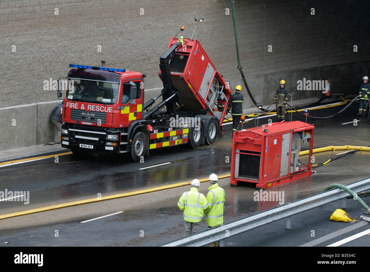 Belfast M1 Broadway underpass flood Stock Photo - Alamy