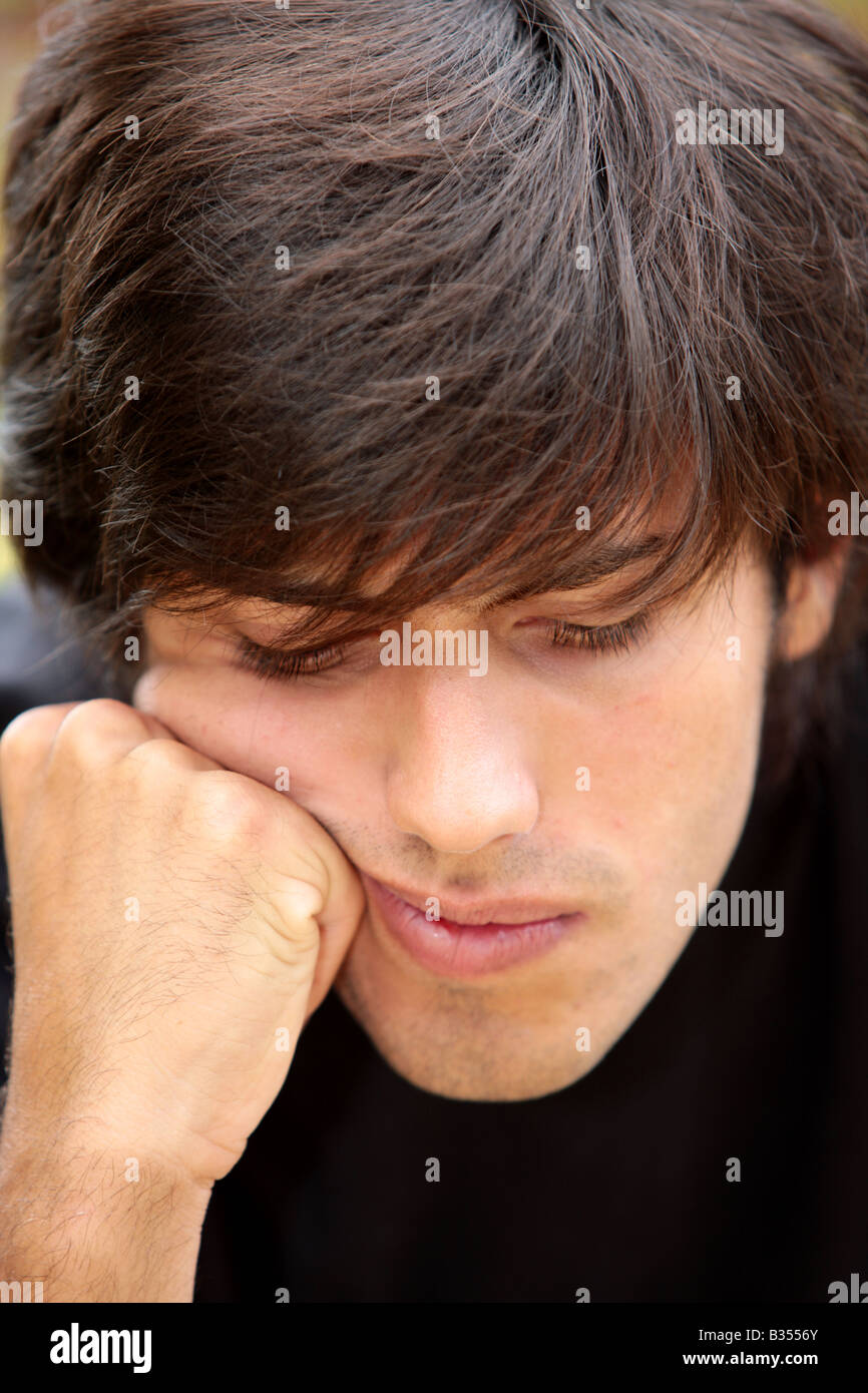 Miserable Young Man Model Released Stock Photo - Alamy