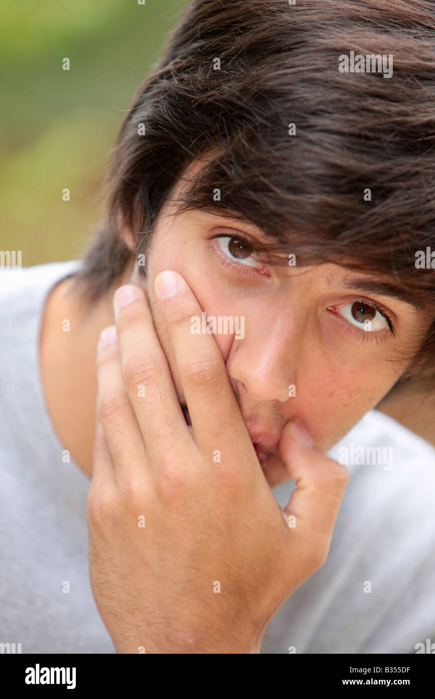 Worried Young Man Model Released Stock Photo - Alamy