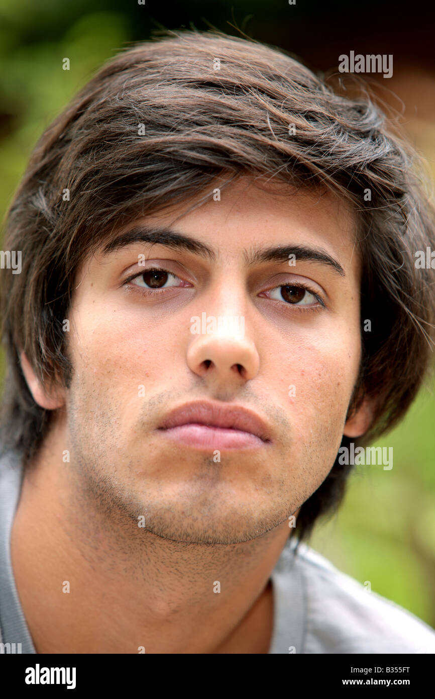 Young Man Thinking Model Released Stock Photo - Alamy