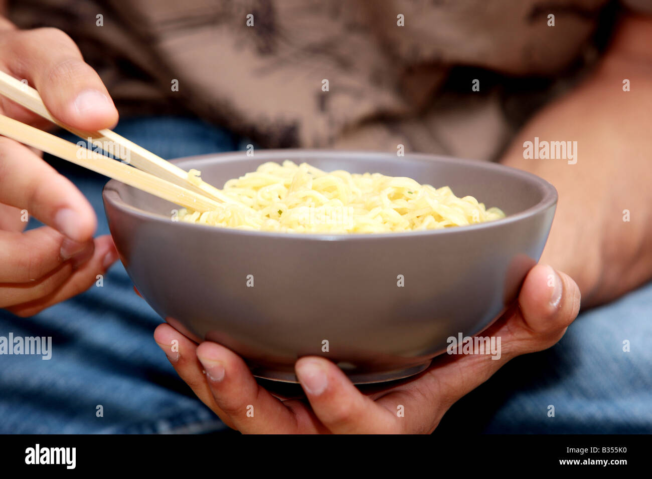 Young Man Eating Model Released Stock Photo - Alamy