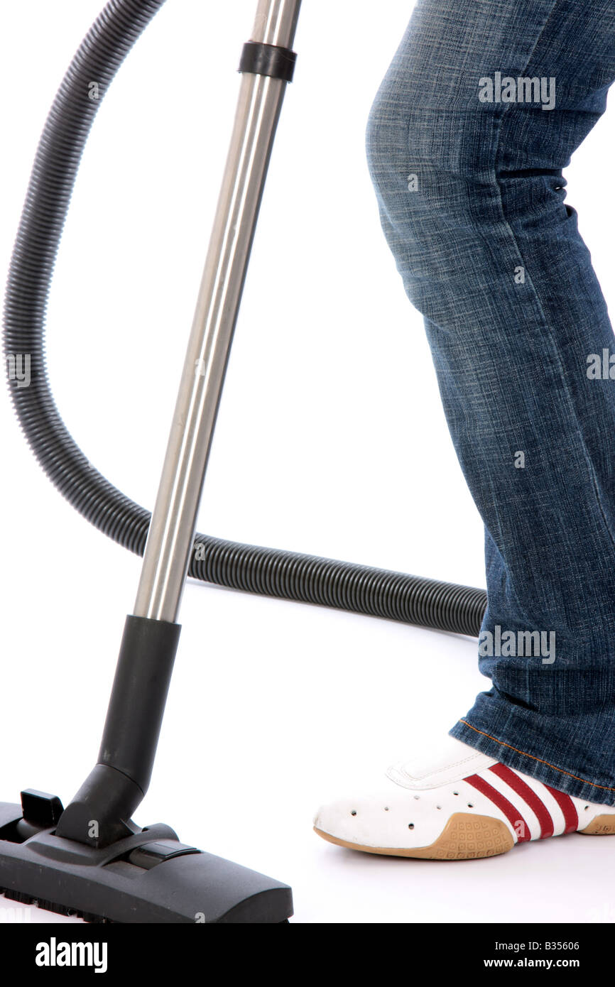 Young Woman Hoovering Model Released Stock Photo - Alamy