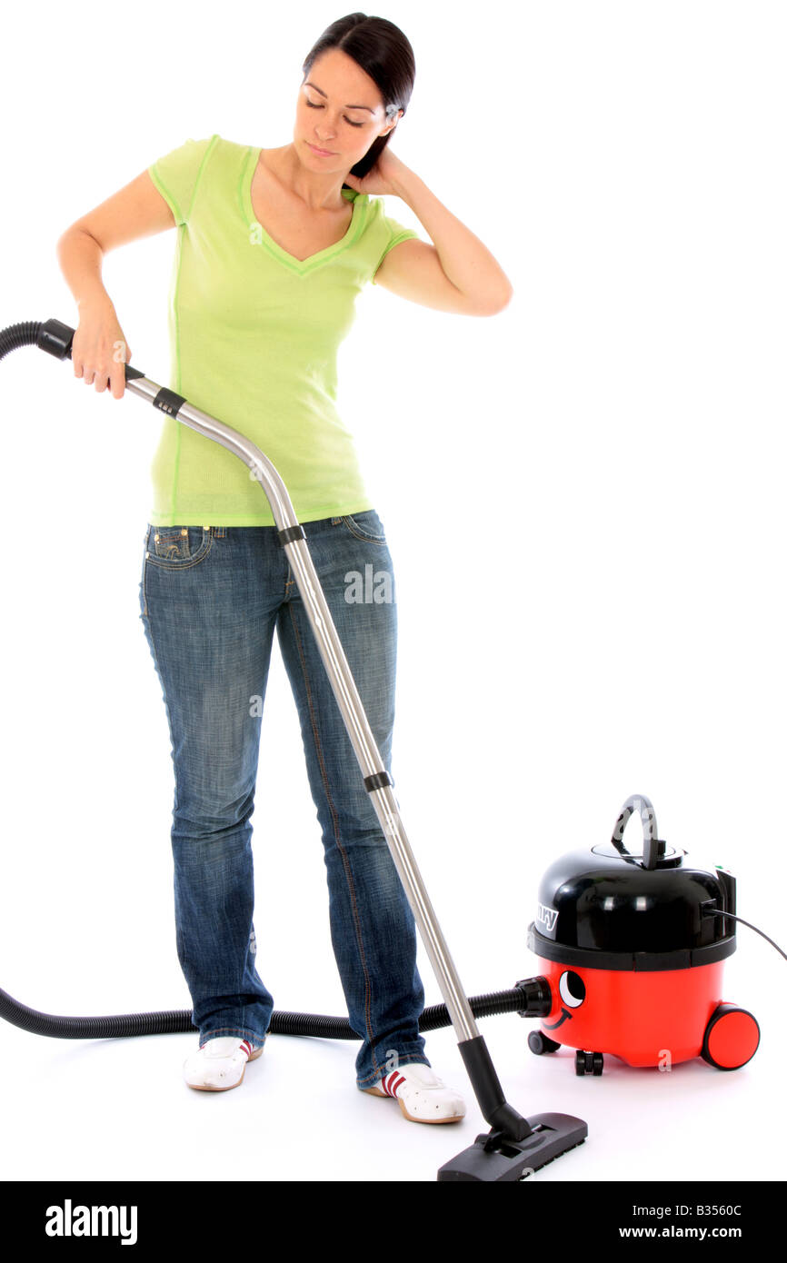 Young Woman Hoovering Model Released Stock Photo - Alamy