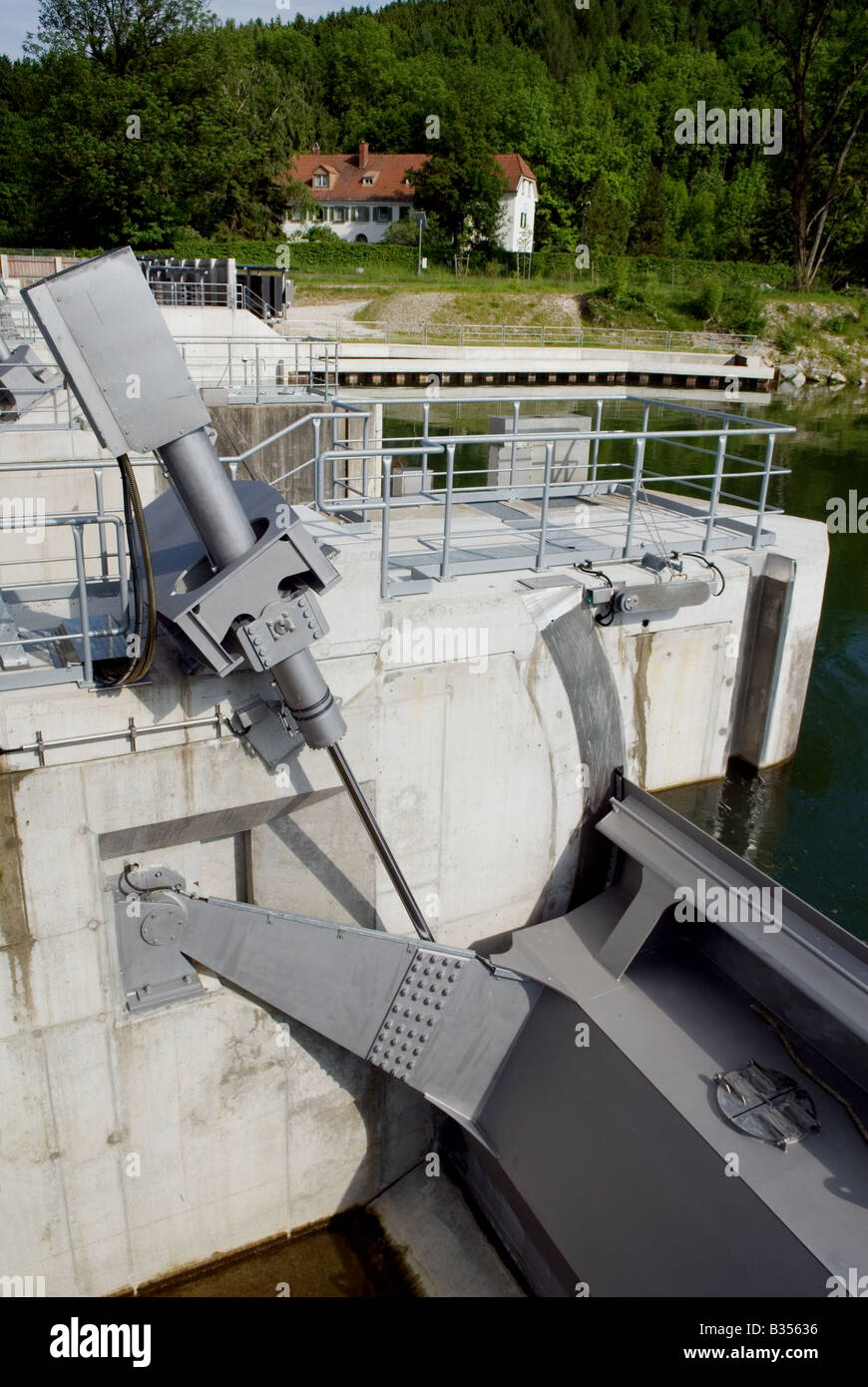 Dam on the Alz canal, Trostberg, Bavaria, Germany Stock Photo - Alamy