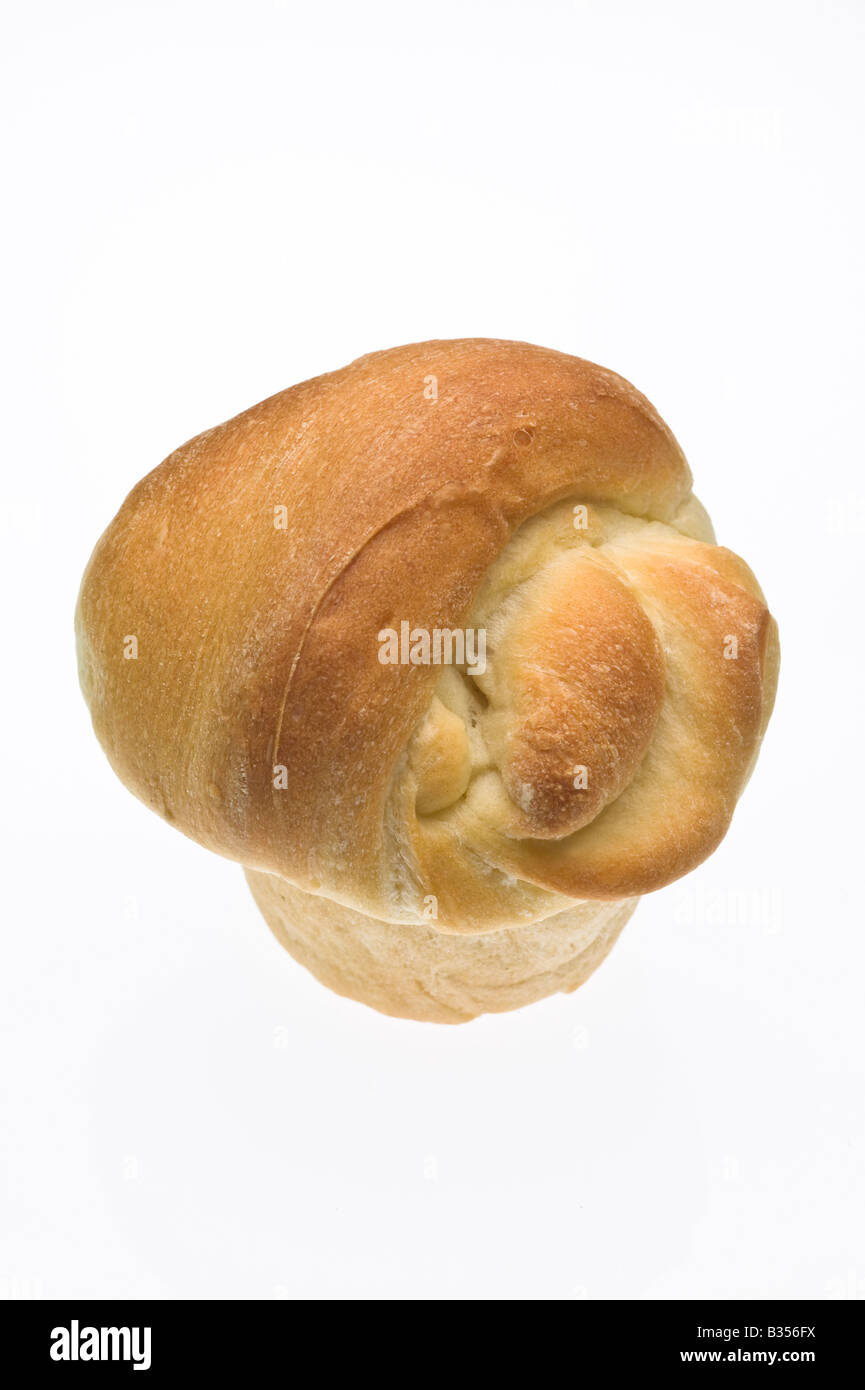 Bread roll isolated against a white background Stock Photo - Alamy