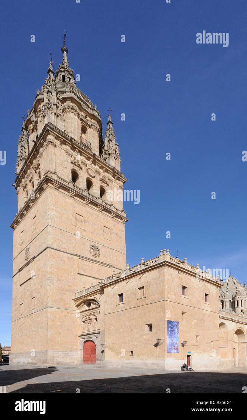 The bell tower of the late gothic style New Cathedral Catedral Nueva ...