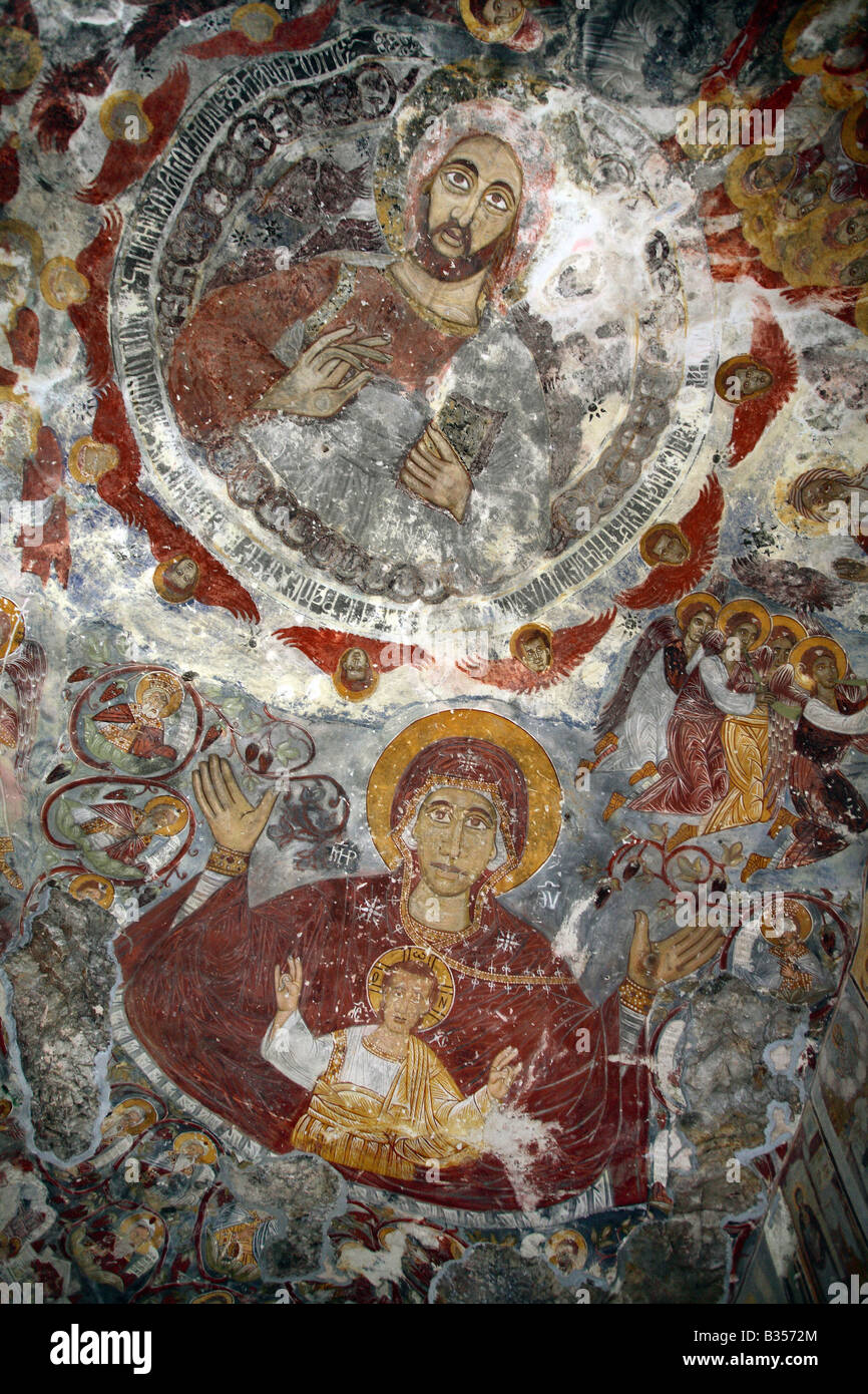Mural paintings in the Sumela Monastery, Trabzon, Turkey Stock Photo ...