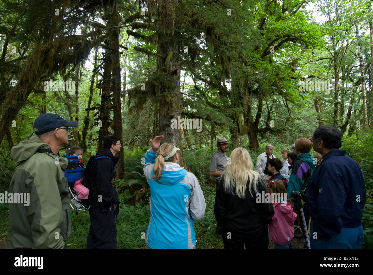 A National Park Ranger gives an interpretive walk along the Maple Glen ...