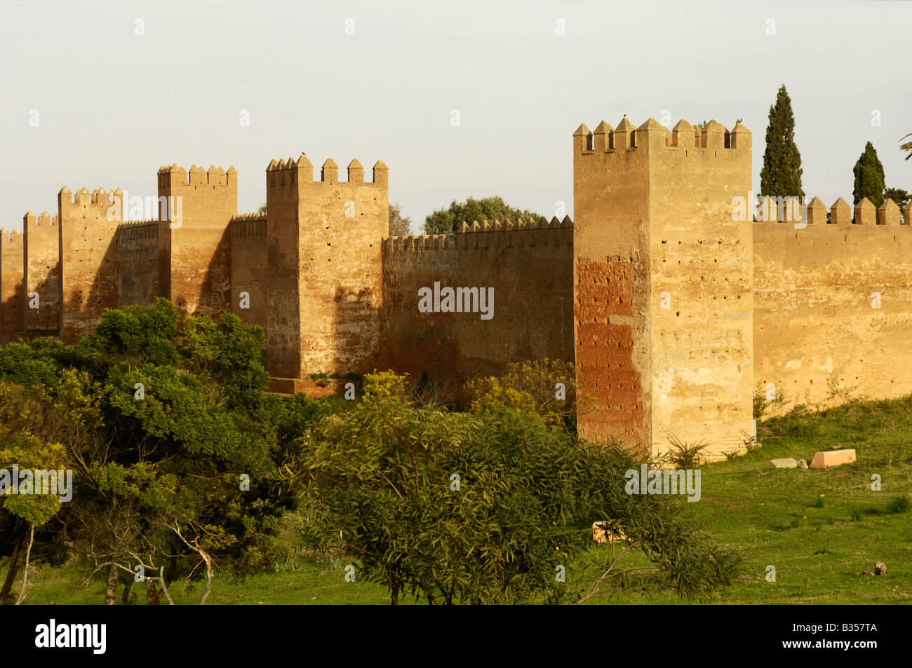 Fortification walls Chella Necropolis Rabat Stock Photo - Alamy