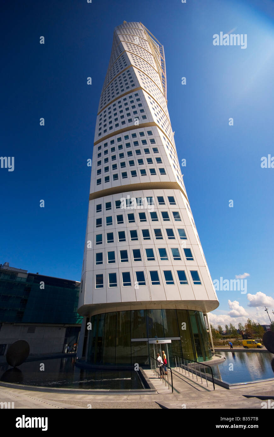 The spectacular Turning Torso skyscraper in Malmö, Sweden, was opened ...