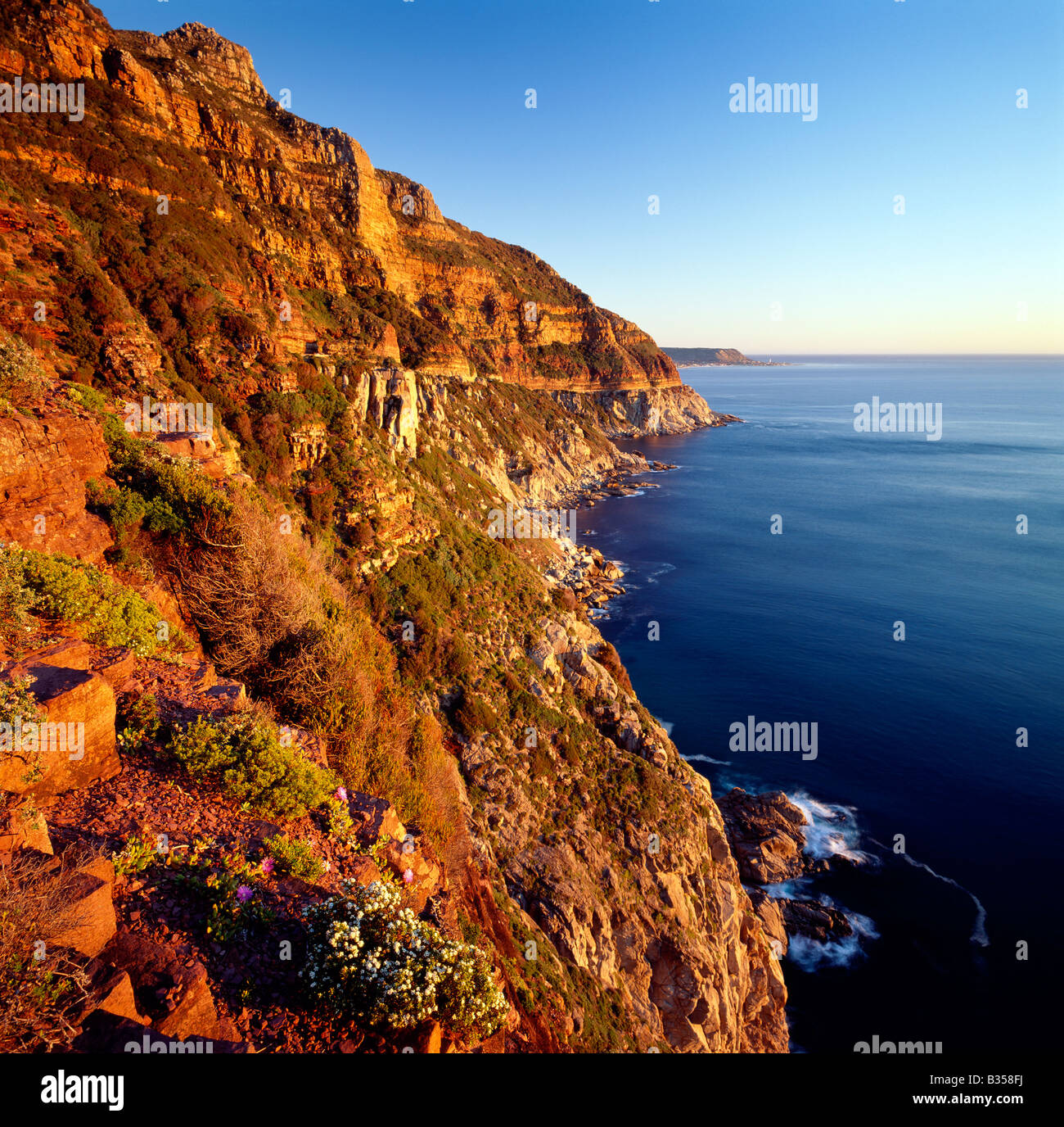 View of cliffs & Atlantic Ocean from Chapman's Peak Drive, Cape ...