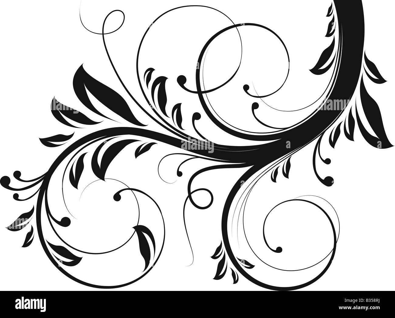 Floral design element Stock Photo - Alamy