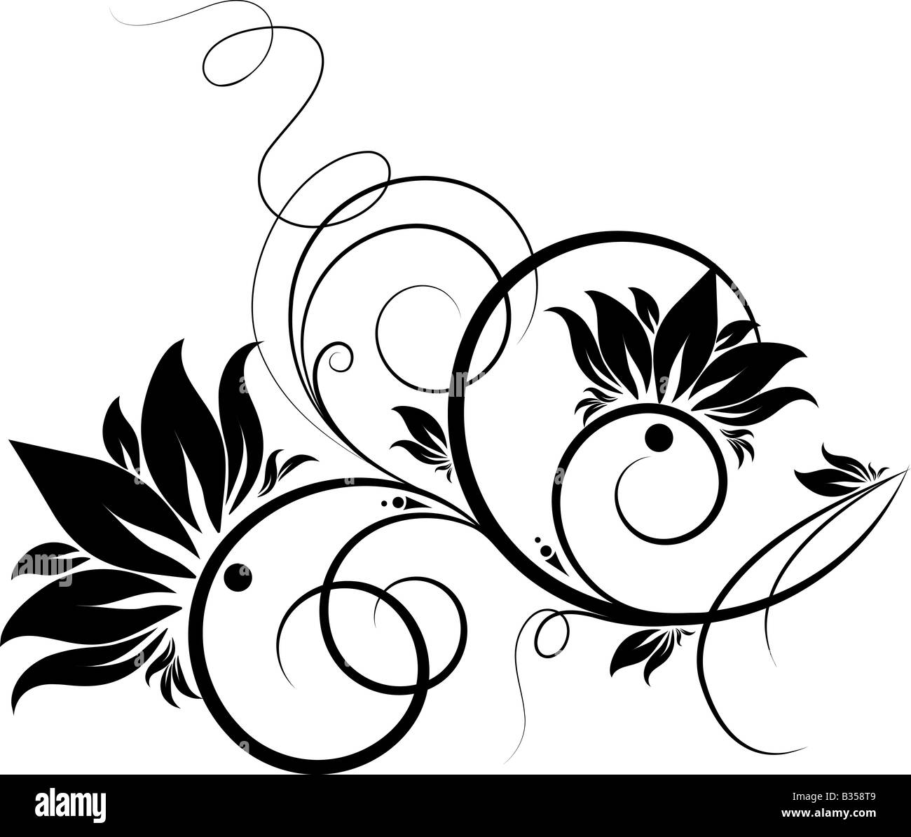 Floral design element Stock Photo - Alamy