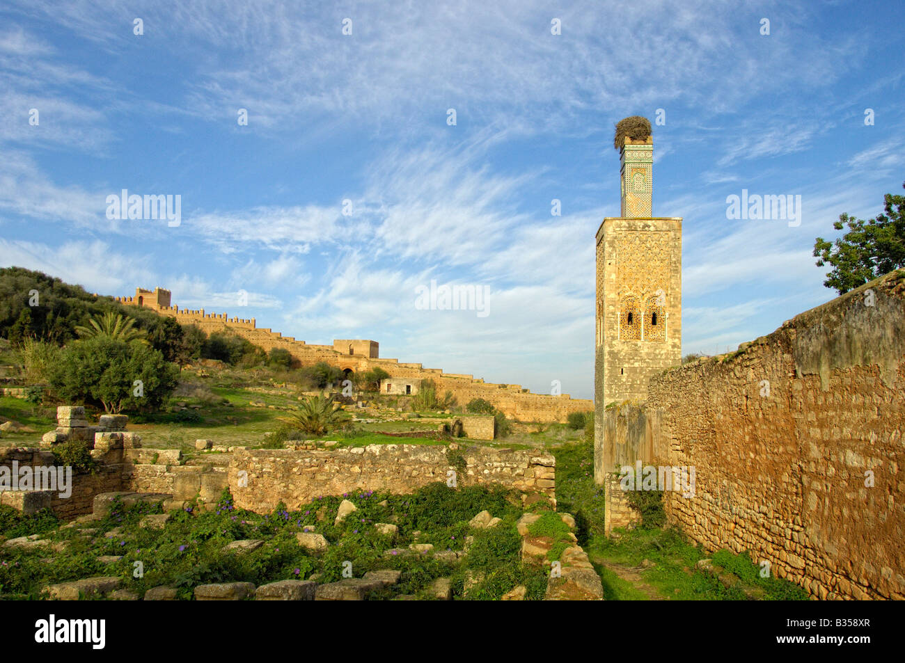 Minaret Chella Necropolis Rabat Stock Photo - Alamy