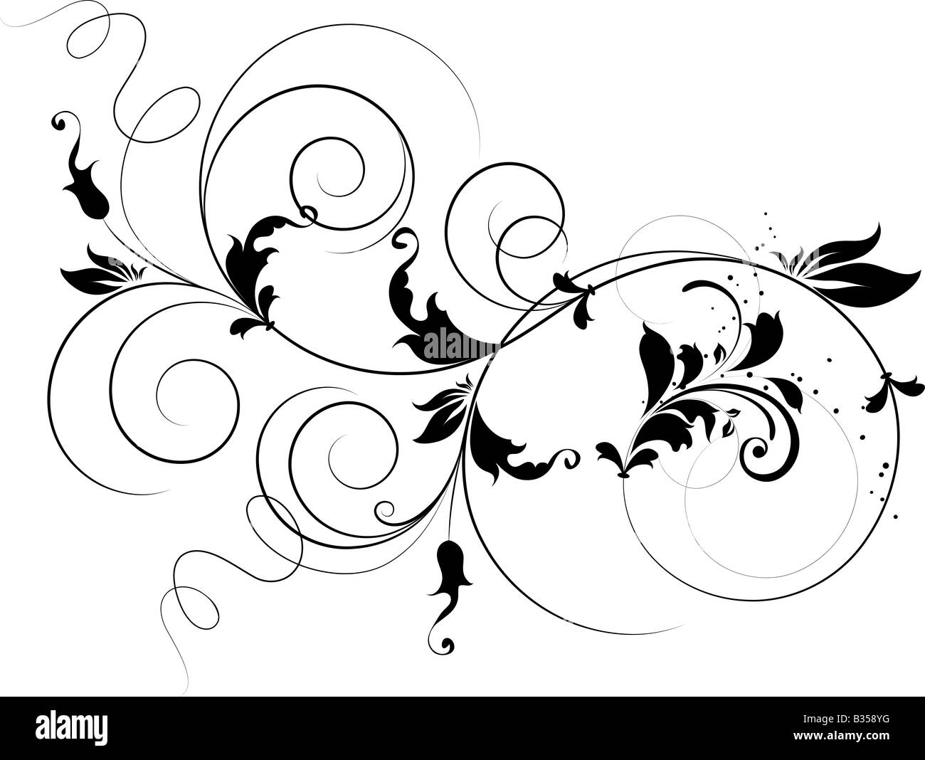 Floral design element Stock Photo - Alamy