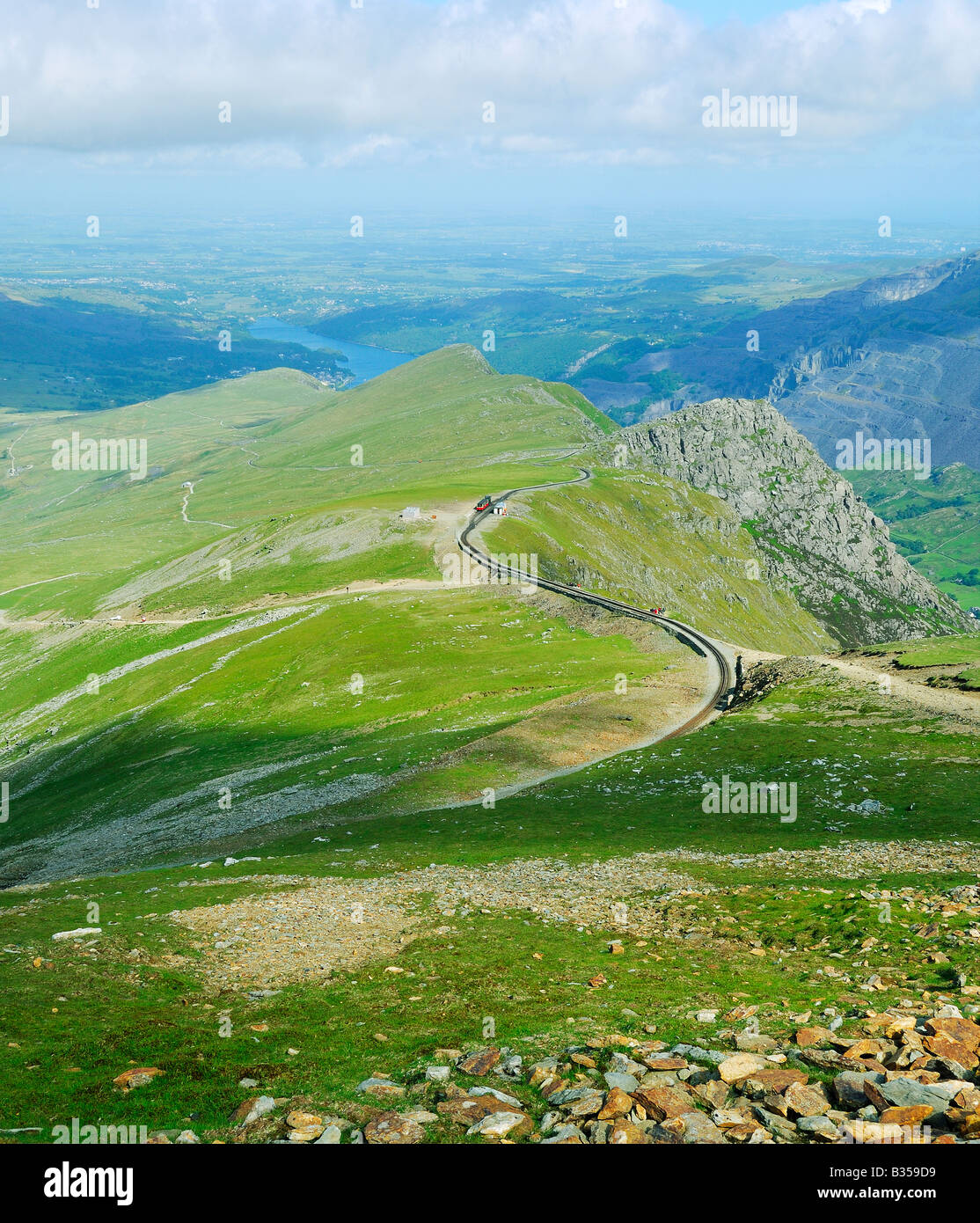 Looking down llanberis path towards Clogwyn railway station on the ...
